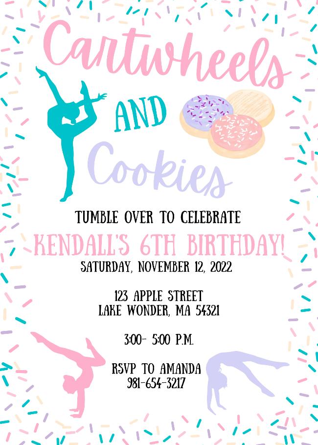 Cartwheels and Cookies: A Gymnastics Birthday Party - We Like To Party Plan