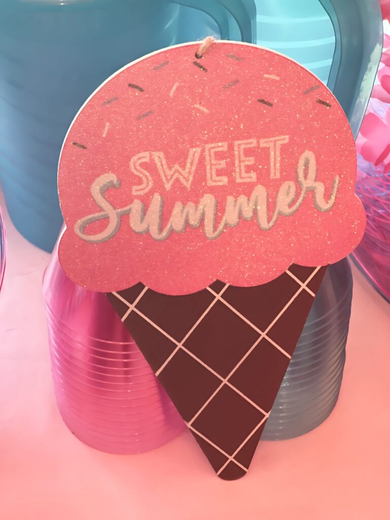 A Dance and Ice Cream Themed Pool Party - We Like To Party Plan