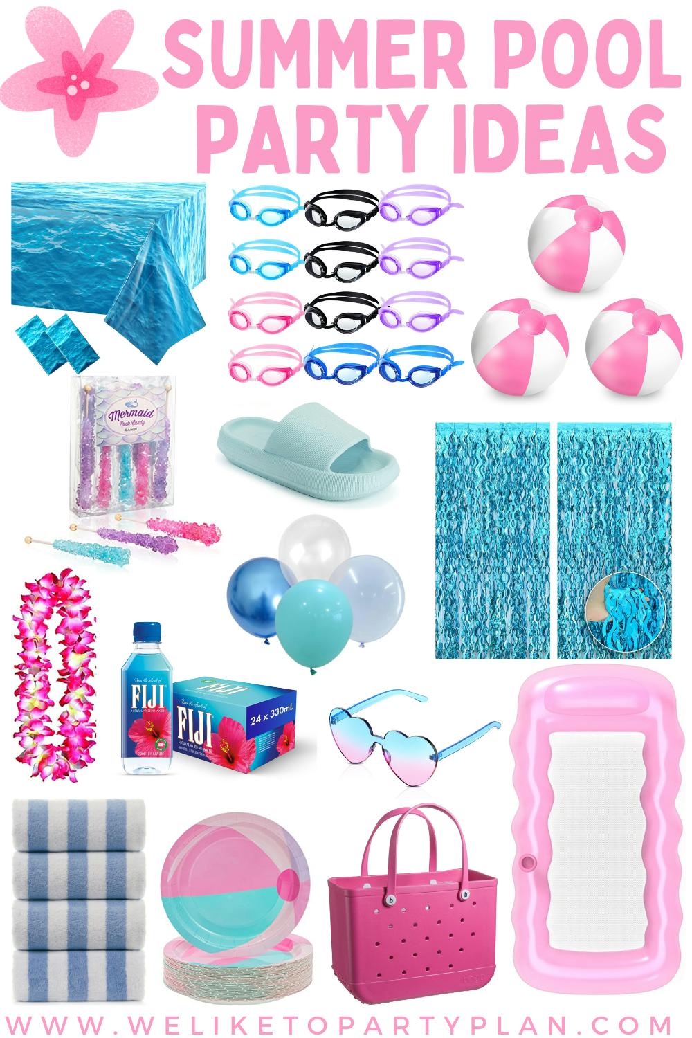 Pool Party Supply Guide - We Like To Party Plan