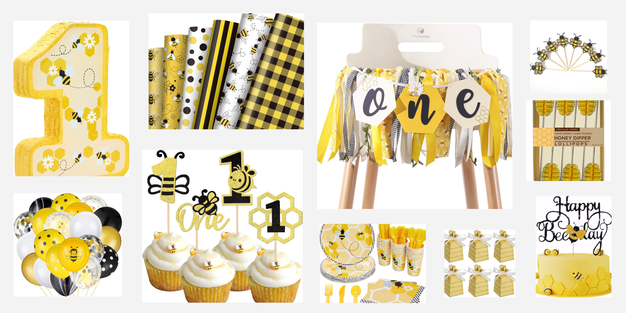Fun to BEE One First Birthday Party Supplies - We Like To Party Plan