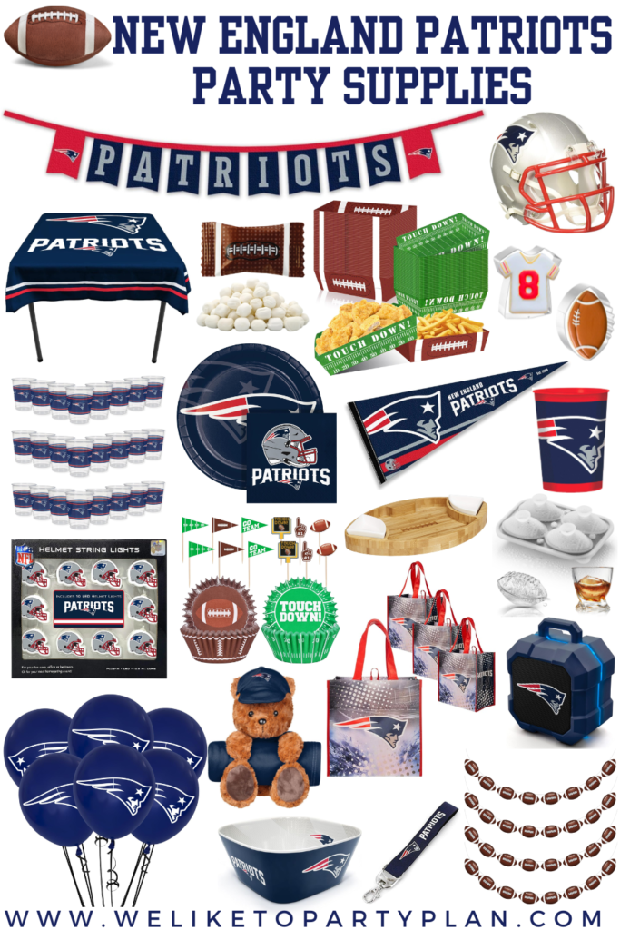 New England Patriots Party Supply Guide - We Like To Party Plan