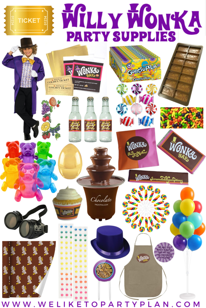 Willy Wonka and the Chocolate Factory Party Supplies - We Like To Party ...