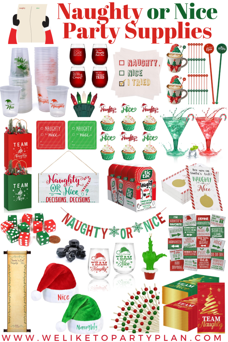 Naughty or Nice Christmas Party Supplies - We Like To Party Plan