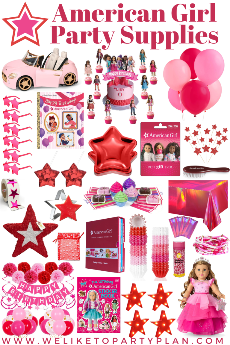 American Girl Doll Theme Party Supplies - We Like To Party Plan